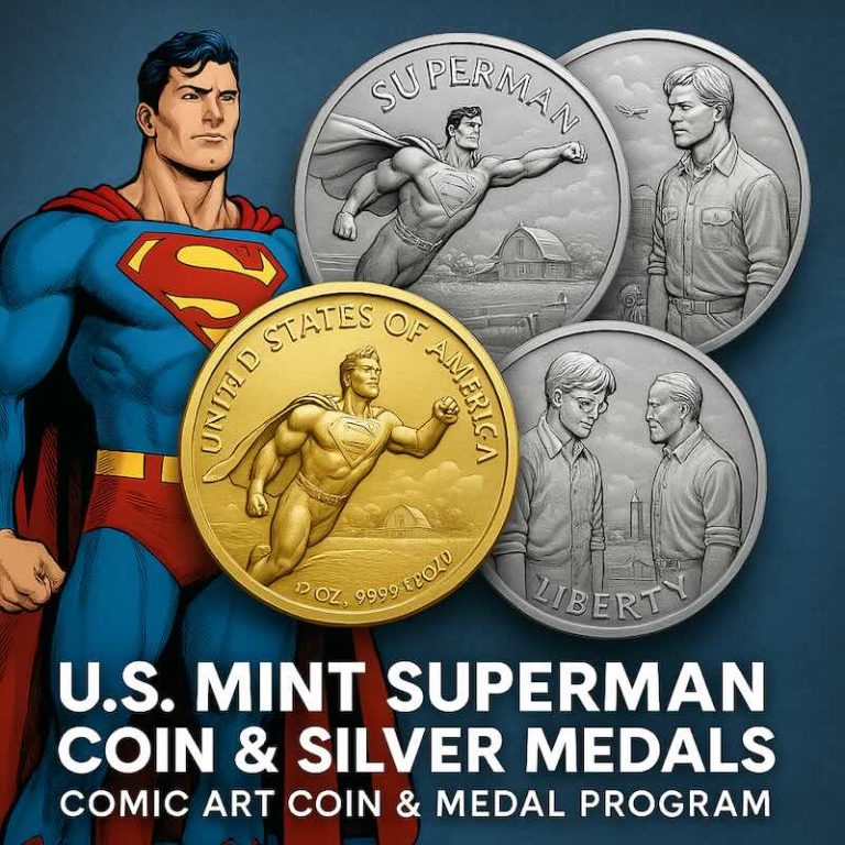 U.S. Mint Superman Coin & Medal | Comic Art Coin & Medal Program ...