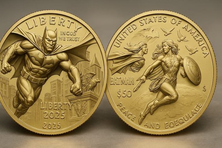 US Mint Unveils Batman and Wonder Woman Comic Art Coins ...