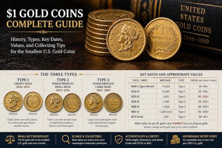 $1 Gold Coin Guide: Values, History & What They're Worth Today ...
