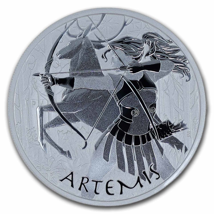 Compare 2023 Tuvalu Artemis Gods of Olympus 1 oz Silver Coin dealer prices