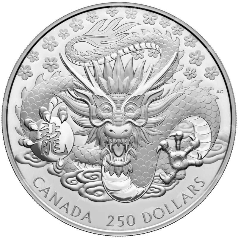 Compare prices of 2024 Canada Lunar Year of The Dragon 1 kilo Silver ...