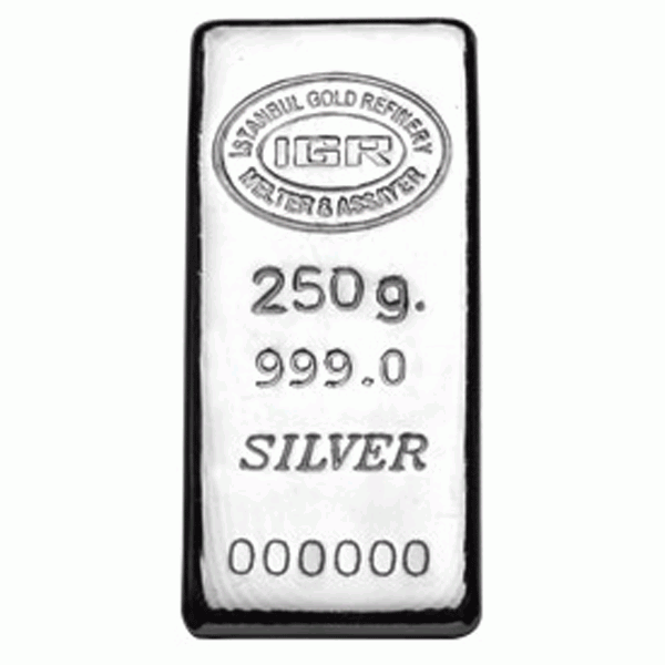 Compare prices of IGR 250 gram silver bar from online dealers